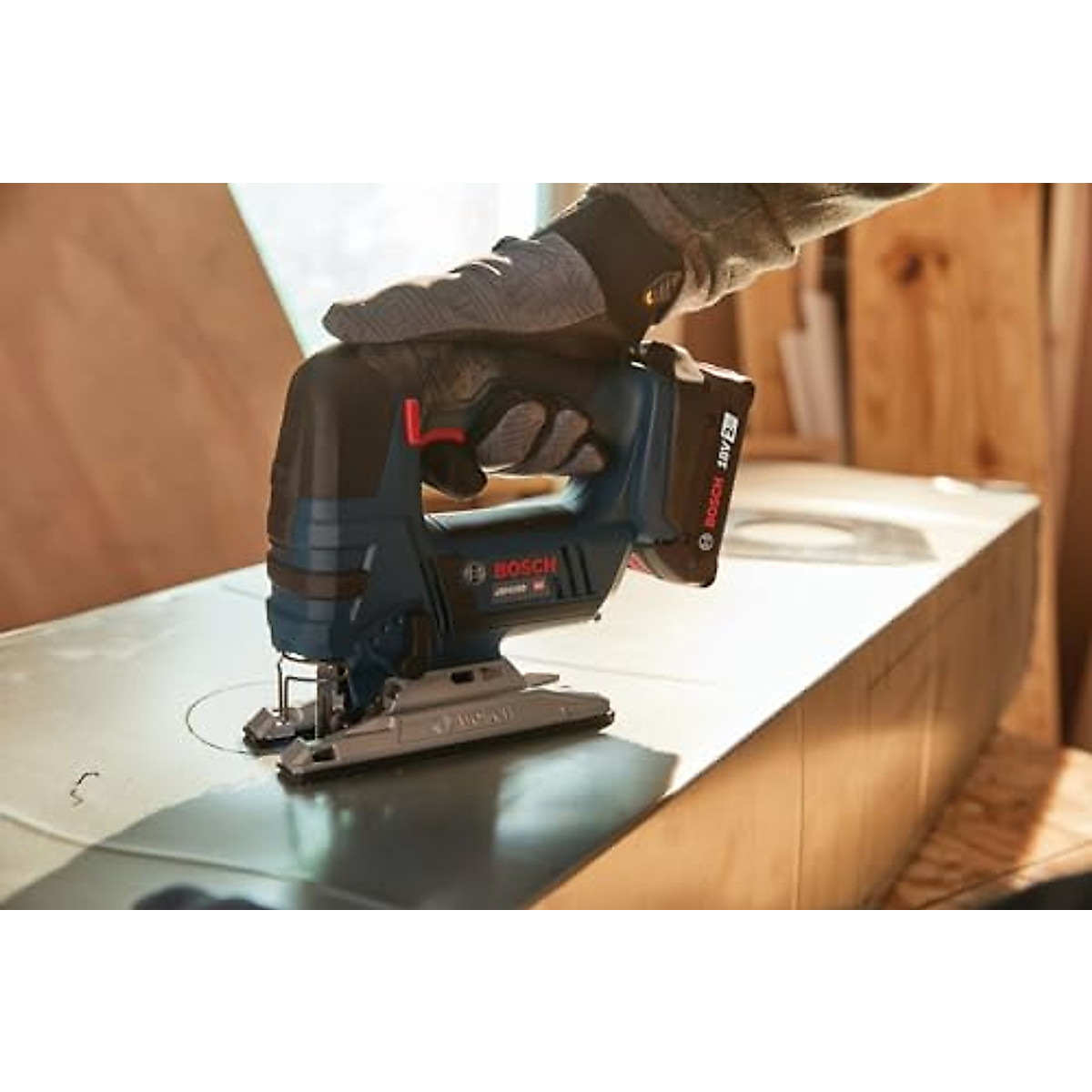 BOSCH 18-Volt Lithium-Ion Cordless Jig Saw Bare Tool JSH180B,Blue
