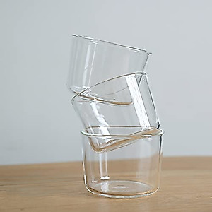 Sizikato 4pcs Clear Glass Dessert Cup, 7 Oz Custard Cup, Pudding Cup, Oven Safe