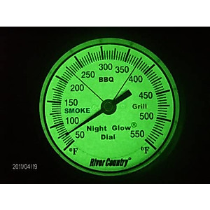 River Country 3" 'Night Glow' (RC-T3G) Premium BBQ, Grill, Smoker Thermometer Temperature Gauge (50-550)