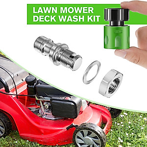 Dreyoo Lawn Mower Deck Wash Kit, Deck Wash Adapter Attachment Kit, Riding Lawn Mower Cleaning Accessories, Compatible with Cub Cadet, MTD, Troy-Bilt, Craftsman Tractor