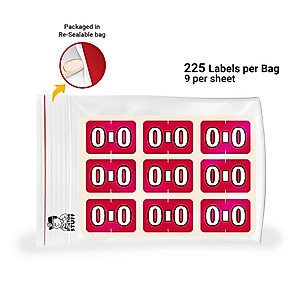 Doctor Stuff - File Folder Labels, Alphabet Letter O, Colwell Jewel Tone - COAM Series Compatible Alpha Stickers, Ruby, 1" x 1-1/2", 225 Labels per Package