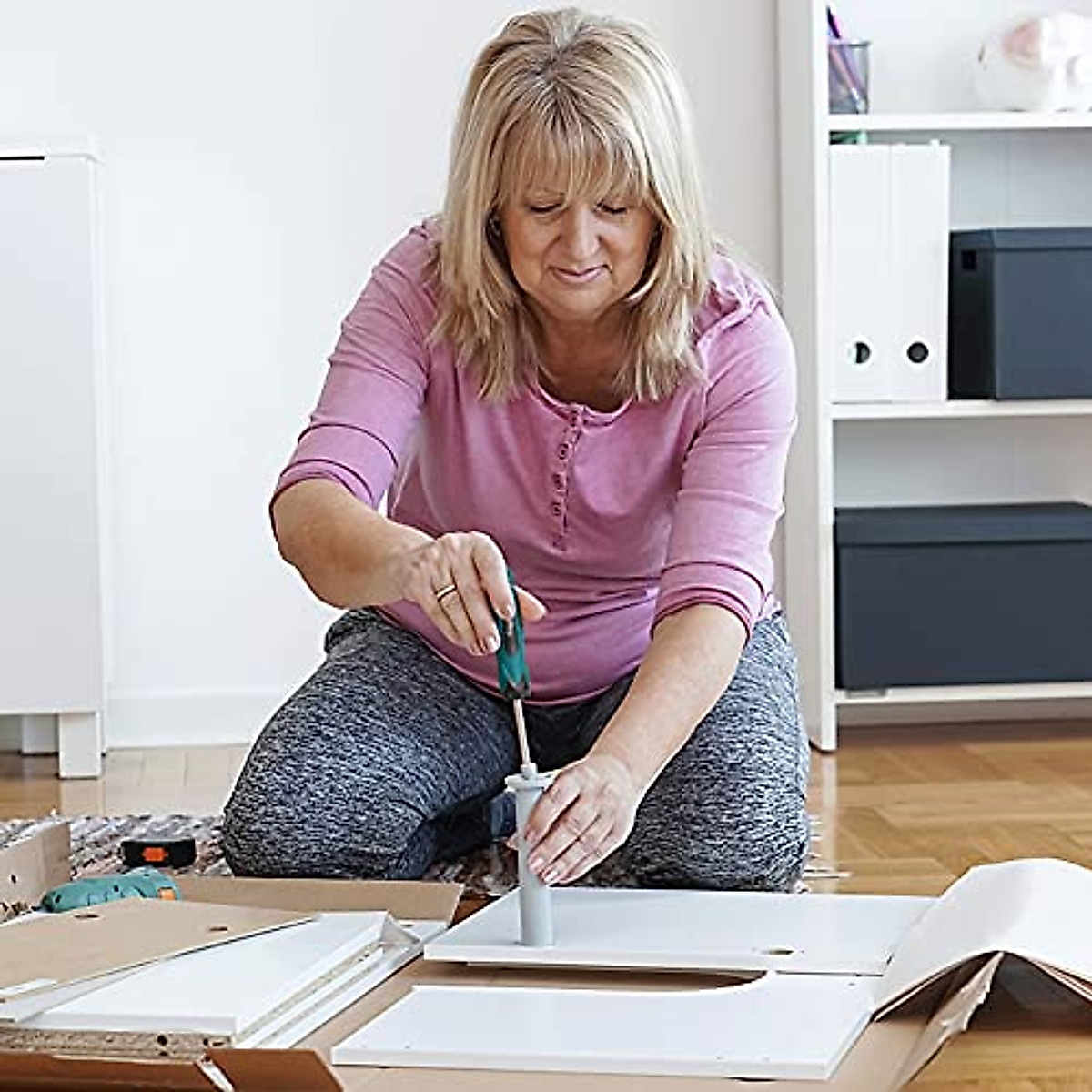 Magnetic Screwdriver Set,5 Pieces Slotted and Phillips Screwdriver with Ergonomic Comfortable Non-skid Handle,Permanent Magnetic Tips,Rust Resistant Heavy Duty Toolkit (Viridian Green)