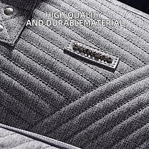 SUNVENO Baby Diaper Backpack Large Capacity Quilting Travel Nappy Bag, Grey