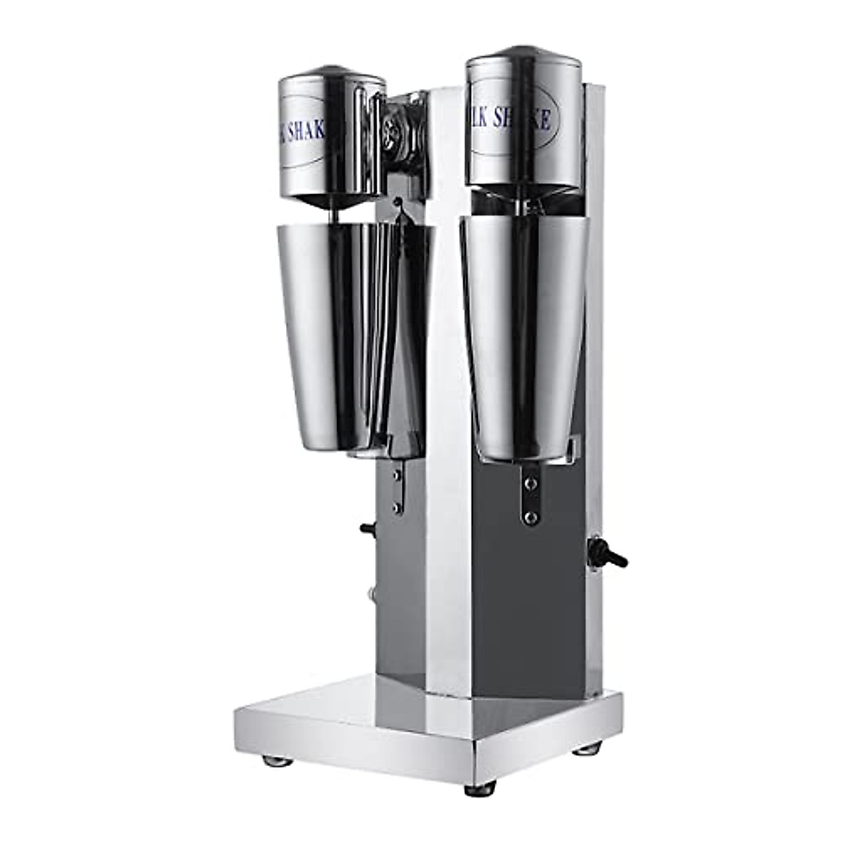 INTBUYING Milkshake Mixer Milk Mixer Commercial Double Heads Mixer Drink Milk Shaker 180W+180W with 2 Stainless Steel Cups 800ML/Cups , 2 Speed Adjustable