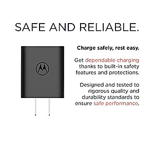 Motorola TurboPower 20 QC3.0 Charger with 1m USB-A to USB-C Cable for Moto G100, G Power (2020/2021/2022), G Stylus (2020/2021/2022/5G), One 5G/5G UW/5G Ace/5G UW Ace, Edge/Edge+