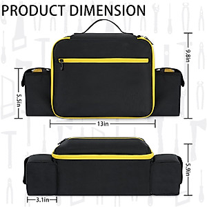 Slisonite Air Compressor Bag Case Compatible with DEWALT 20V MAX Tire Inflator DCC020IB, Cordless Tools Storage Holder Organizer with Pocket for Battery Pack and Charging Kit (Bag Only)
