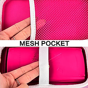 Case Only Compatible with Texas Instruments TI-30XIIS Scientific Calculator, Travel Office Calculators Storage Holder Bag with Extra Mesh Pocket for Pens, USB Cables and Accessories (Bag Only) - Red