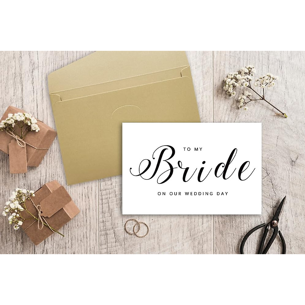 YiKaLus To My Bride On Our Wedding Day Card, Wedding Card for Bride from Groom, To My Wife On Our Wedding Card, Wedding Card to Fiancee