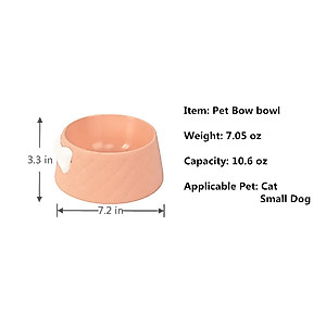 Kattypet Katty Pet Cheap Affordable Bowl with Bow Cat Food Bowls Base Dog Bowl, Pet Feeding Station Base Bowl of Premium Quality Pets Bowl for Mini Small Medium Puppy