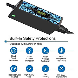 24V 2A Scooter Battery Charger for Jazzy Power Chair,Pride Mobility,Schwinn S300 S350 S400 S500 S650,Ezip 400 500 650 750 900 Mountain Trailz,Shoprider,Go-Go Elite Traveller SC40E SC44E XLR
