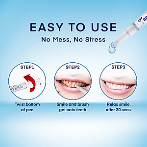 AsaVea Smile Teeth Whitening Pen (4 Pens) for Teeth Whitening, 40+ Uses, Effective, Painless, No Sensitivity, Travel-Friendly, Beautiful White Smile, Mint Flavor
