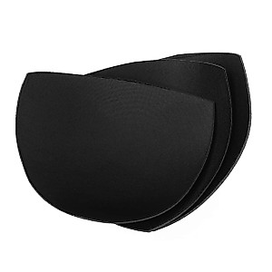 TENDYCOCO Silicone Breastplate 3 Pairs Women Bra Pads Bikini Pads Sponge Bra Padding Inserts(Black) Bra Pads Inserts