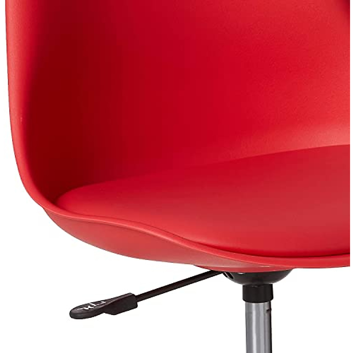 OSP Home Furnishings Emerson Student Armless Pneumatic Office Chair with Wheels, Red