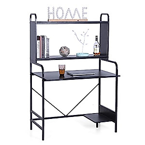 MAISON ARTS Gaming Computer PC Desk, Gamer Workstation, Home Office Desk