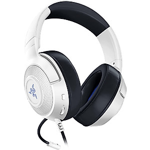 Razer Kraken X for Console - Wired Console Gaming Headset (Bendable Cardiod Microphone, Custom-Tuned 40 mm Drivers, 3.5 mm Connection, Oval Ear Cushions, Adjustable Headband) PlayStation White