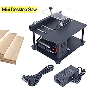 7 Speed Adjustable Table Saw, 3000RPM Woodworking Bench Lathe Cutting Machine DIY Desktop Saw
