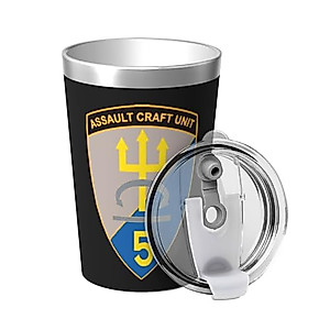 Acu-5 Assault Craft Unit Five Insulated Stainless Steel Tumbler 12 Oz Thermos Come With Straw Leak-Proof Travel Mug Cup