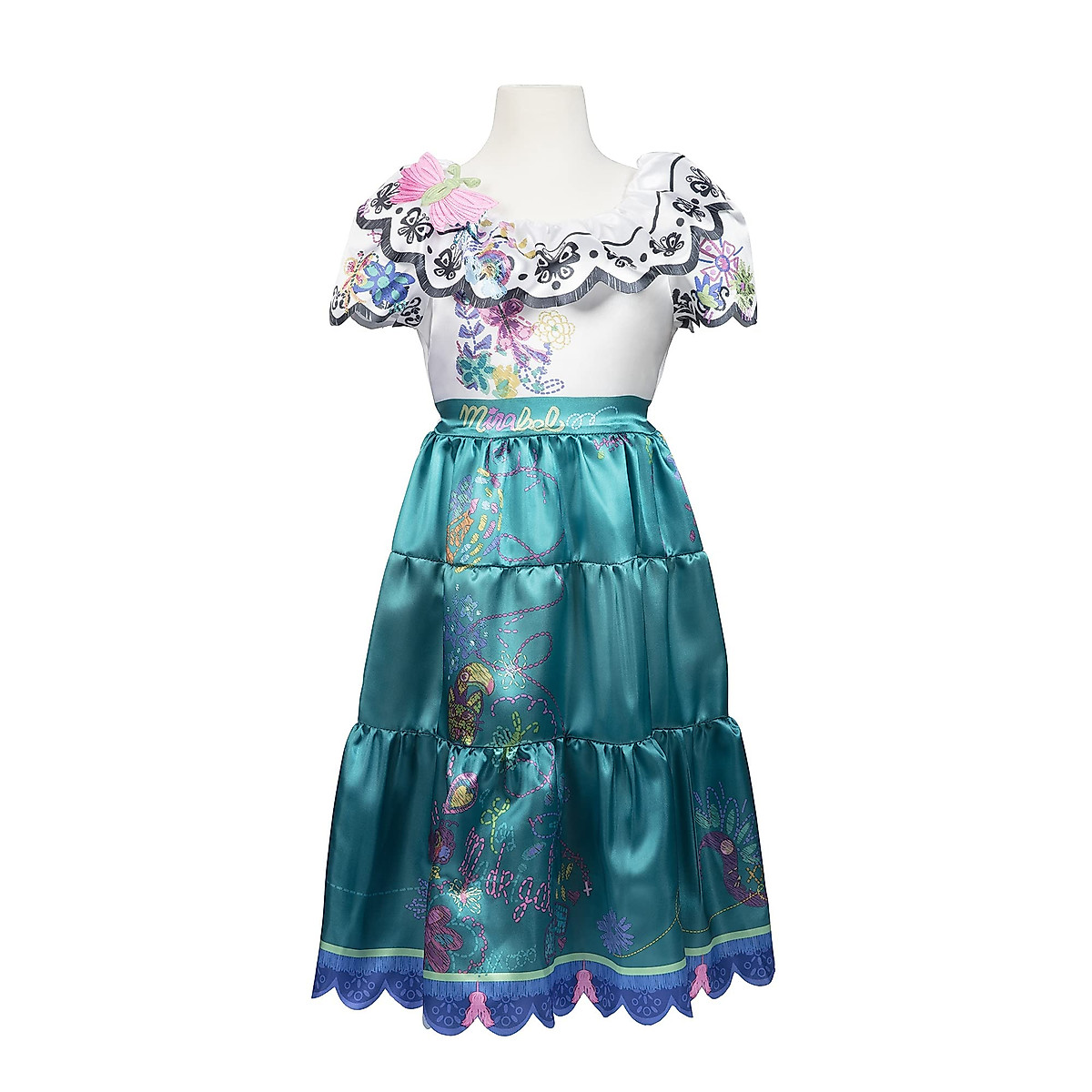 Disney Encanto Mirabel Dress, Costume for Girls Ages 3 and up, Outfit Fits Children Sizes 4-6X