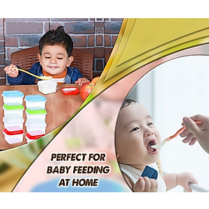 ARSUK 4 oz Small Containers with lids Clear Jars, Freezer Storage Plastic Containers for Travel, Kitchen Food Storage, Soups, Snacks, Candy, Screw, Arts and Crafts, Condiment, Reusable BPA-Free