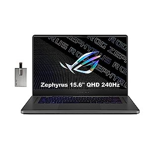 ASUS Zephyrus G15 15.6" 240Hz QHD Gaming Laptop, AMD Ryzen 9 6900HS, GeForce RTX 3080 8GB GDDR6, 16GB DDR5 RAM, 512GB PCIe SSD, Backlit Keyboard, HD Webcam, Win 11 Pro, Gray, 32GB USB Card