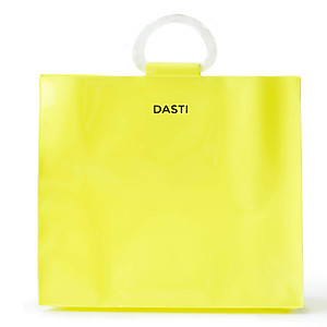 Designer Plastic purses and handbags - Vynyl Clear Transparent Bag - PVC Bags clear Purse - Waterproof Designer Clear Handbags - Bolsa Trasparente de Mujer (Yellow Sun Shine)