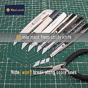9mm 30 Degree Ultra-Sharp Ceramic Blade Snap-Off Replacement 3pcs white pcs
