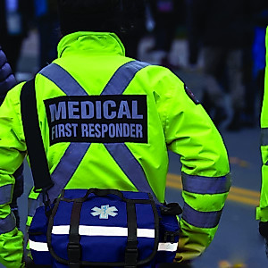 NOVAMEDIC Professional Empty Blue First Responder Bag, 17" x 9" x 7", EMT Trauma First Aid Carrier for Paramedics and Emergency Medical Supplies Kit, Lightweight and Durable