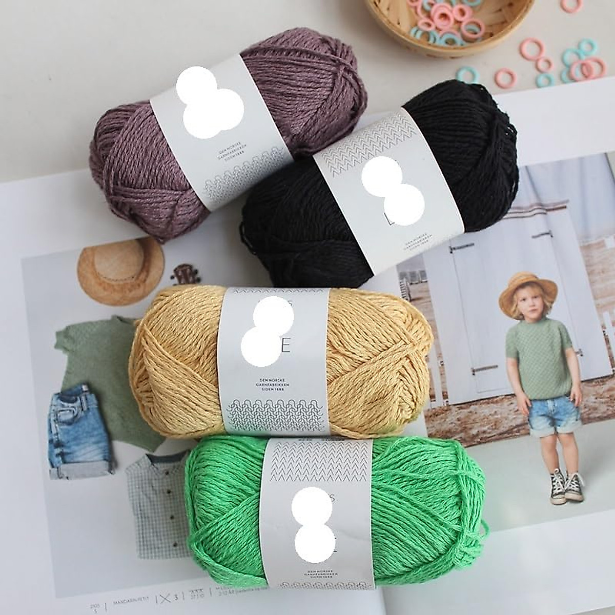 1 * 50g Ball Line Yarn Handknitting Yarn Linen Cotton Blended Yarn (Color : 3820)