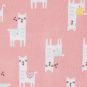 GerberBaby GirlsToddler Snug Fit 4-Piece Pajama SetLittle Llama Pink18 Months