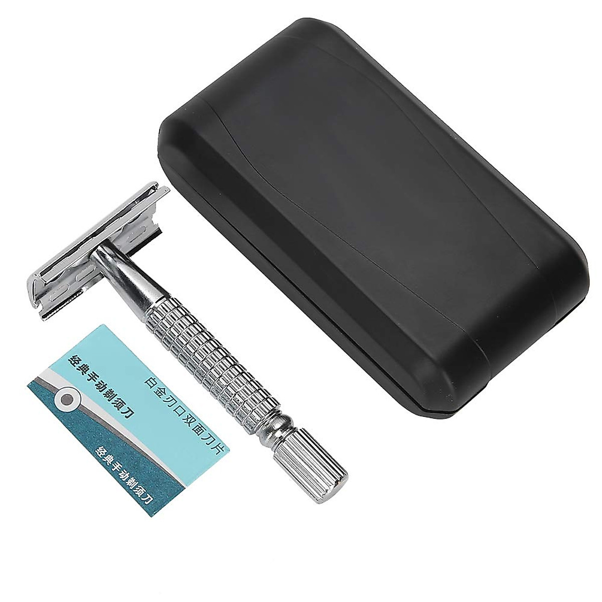 Safety Razor, Double Safety Razor with Long Stainless Steel Handle, Nostalgic Safety Razor for Salon and Home Use