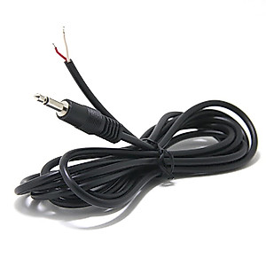 Ancable 2-Pack 3.5mm 1/8" Monaural Mini Mono Plug to Bare Wire 6-Feet - 12V DC Trigger ON/Off Cable