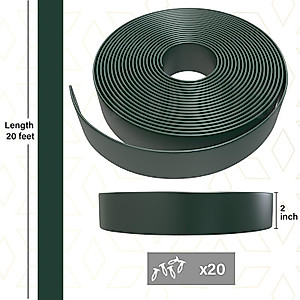 NickHouse 2" x20' ft Vinyl Strap for Patio Chair Repair Kit Outdoor Lawn Furniture Replacement Strap Vinyl Strapping (Dark Green) + 20 Free Rivets!