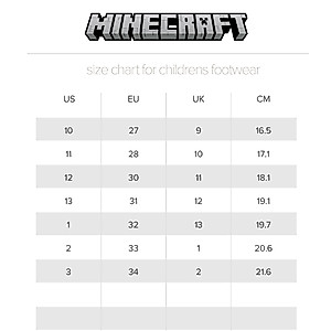 Minecraft Boys' Slip-On Shoes for Big Kids, Sport Skate Shoe Casual, Green, Size 1