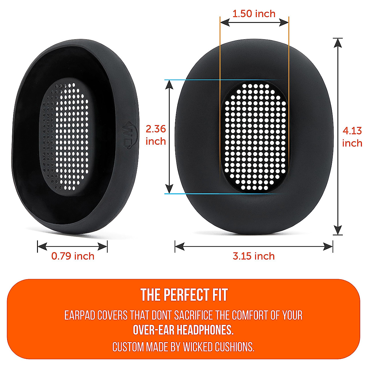 WC SweatZ XM5 - Patented Protective Headphone Ear Covers for Sony WH1000XM5 by WC | Only Compatible with Sony XM5 Over Ear Headphones | Sweatproof & Easily Washable | Black