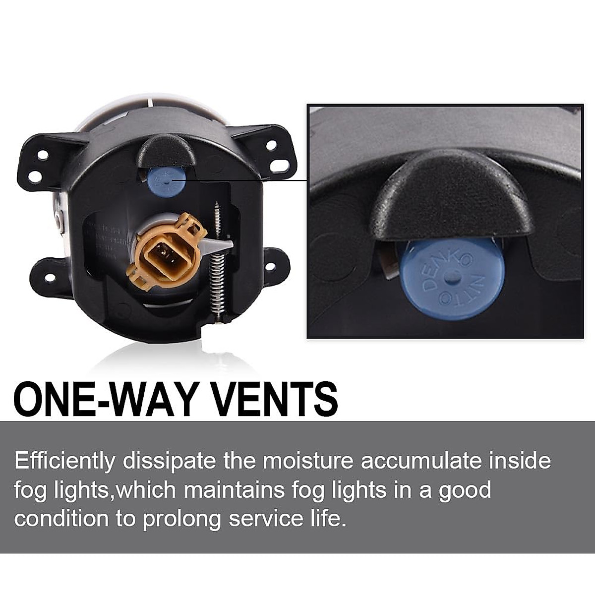 CHEDA Fog Lights Compatible with 2010-2018 Dodge Journey,2007-2017 Jeep Wrangler,2014-2018 Jeep Cherokee,2011-2013 Jeepgarnd Cherokee, 2011-2014 Dodge Charger,1pc (Clear Lens)