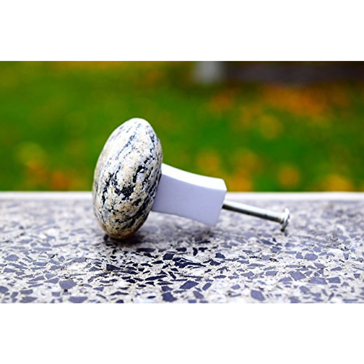 Stone knobs and pulls. Beach Stone Kitchen Cabinet pull knob. Door handle. Stone Cabinet Knobs. Furniture knobs. Drawer Pull. 1 PCS