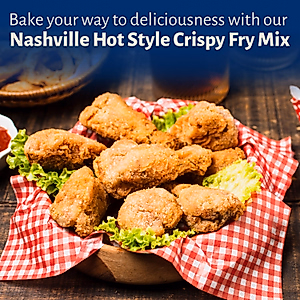 Calhoun Bend Mill Nashville Hot Style Crispy Fry Mix | Spicy Southern Seasoning for Perfect Hot Chicken Tenders and Sandwiches | Fiery Flavor | Ideal for Air Fryer or Deep Fryer - 8 Oz (Pack of 6)