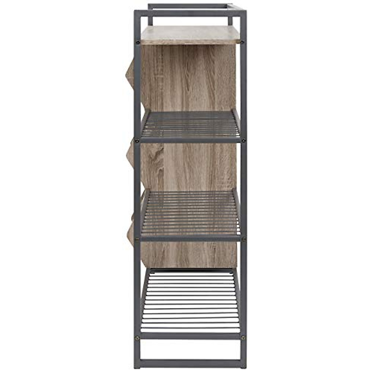 Signature Design by Ashley Maccanet Shoe Rack with Storage Cubbies, Brown