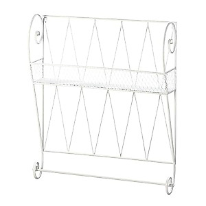 Summerfield Terrace 10018382 White Wire Wall Shelf, No Size, Multicolor