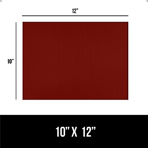 GORILLA GRIP DuraGuard Shelf Liner, Non-Adhesive Cabinet Liners for Kitchen Drawers, Shelves, Refrigerator, Pantry Storage, Bathroom Closet, Durable Waterproof BPA Free Ribbed Plastic, 12x10 Dark Red