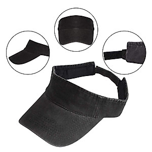 HH HOFNEN Sports Sun Visor Hats Cotton Twill Ball Adjustable Sun Caps for Men Women