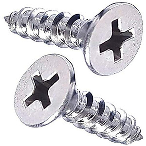 #8 x 5/8" Wood Screws 304 Stainless Steel Phillips Flat Head Screws Self Tapping Screws 100 Qty.