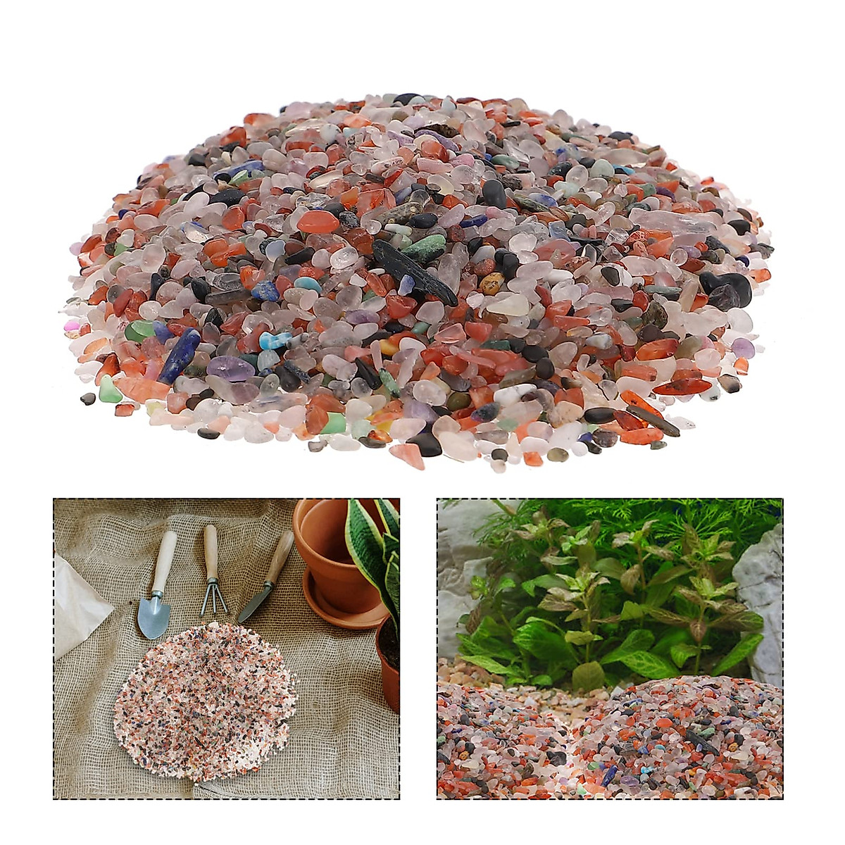 DOITOOL Crystal Gravel Aquarium Stone Gravel for Fish Tank Fish Tank Gravel Aquarium Gravel Aquarium Rocks Fish Tank Accessories Fish Tank Stones Fish Tank Rocks Glow in The Dark Rocks