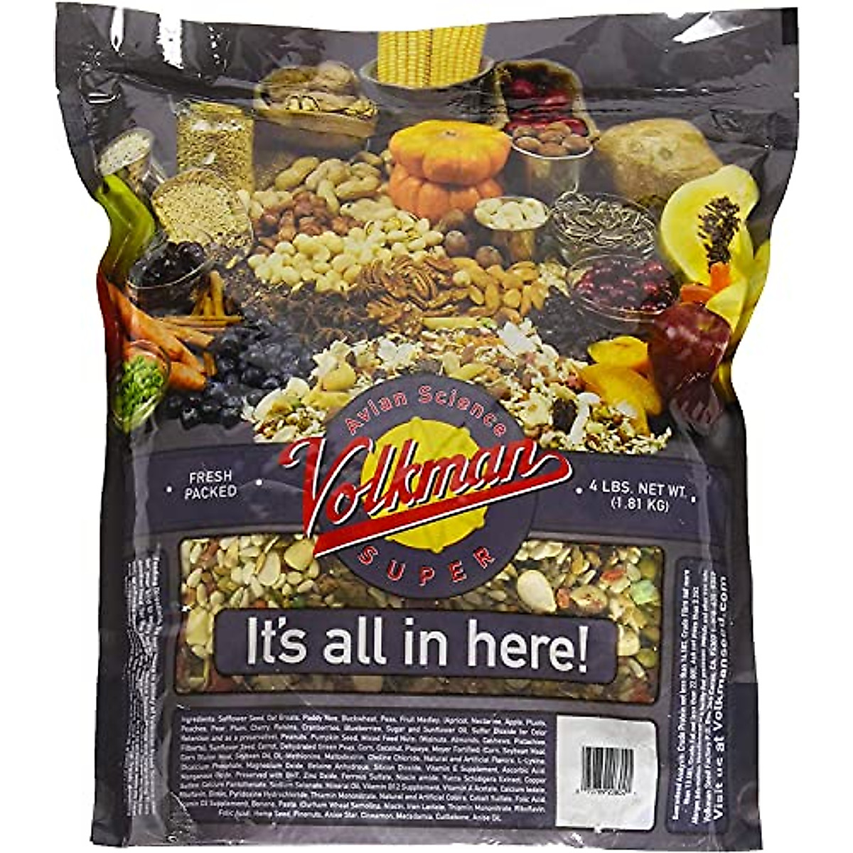 Volkman Avian Science Super African Grey Bird Food 4lb