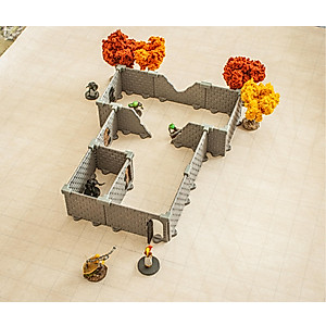 Mini Ruins Dungeon Kit - Dungeon Castle Cavern Terrain for RPGs, Dungeons & Dragons (DND), Pathfinder, War Gaming, and More! - by DCD (21+pcs, 0.6sqft, 4rooms)