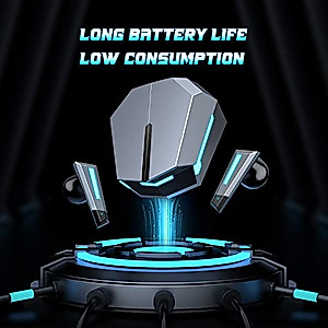 zhhcyyds T32 True Wireless Earbuds with Charging Case, Ear Buds Wireless Bluetooth Earbuds, 5.3 Wireless Earphones Cool Gaming Earbuds Noise Cancelling (Black)