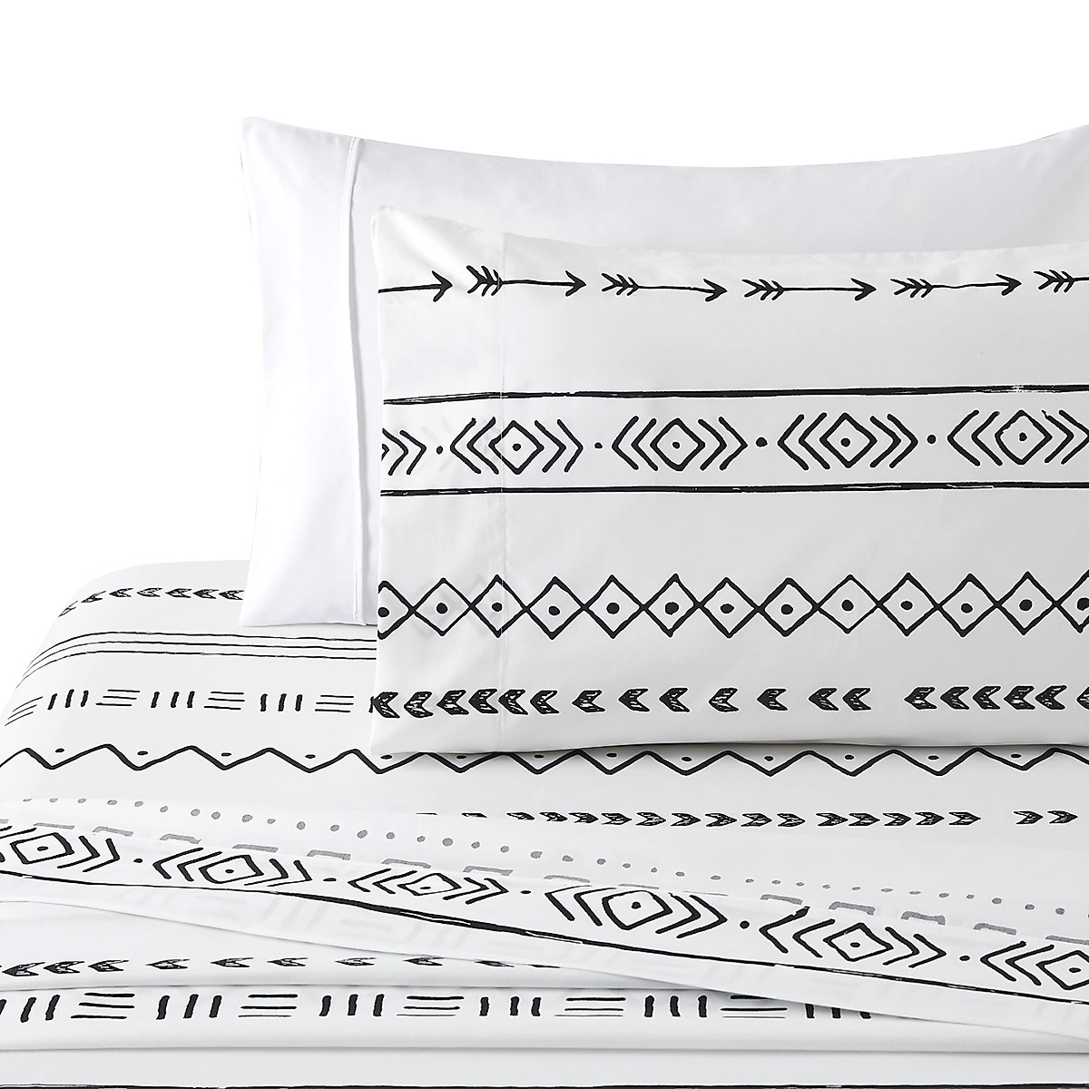 Marina Decoration Ultra Soft Silky Zipper Rich Printed Rayon Derived from Bamboo All Season 2 Pieces Duvet Cover Set with 1 Pillowcase, Simplify Modern Geometric Pattern Twin/Single Size