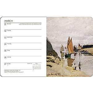 Monet Weekly Engagement Calendar 2024, Planner 6.5" x 8.5" Spiral Bound