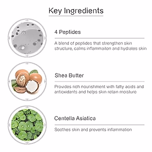 OGANA CELL Oganacell Peptide Face Cream (1.69fl oz) - Intensive Hydration for Dry Skin, Itchiness, Redness. Korean Skin Care. Ceramide NP, Shea Butter, Panthenol.