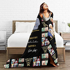 LONIMAODIE Throw Blanket for Sofa Comforter Couch Bed Recliner Living Room Bedroom, Black, 80''x60''